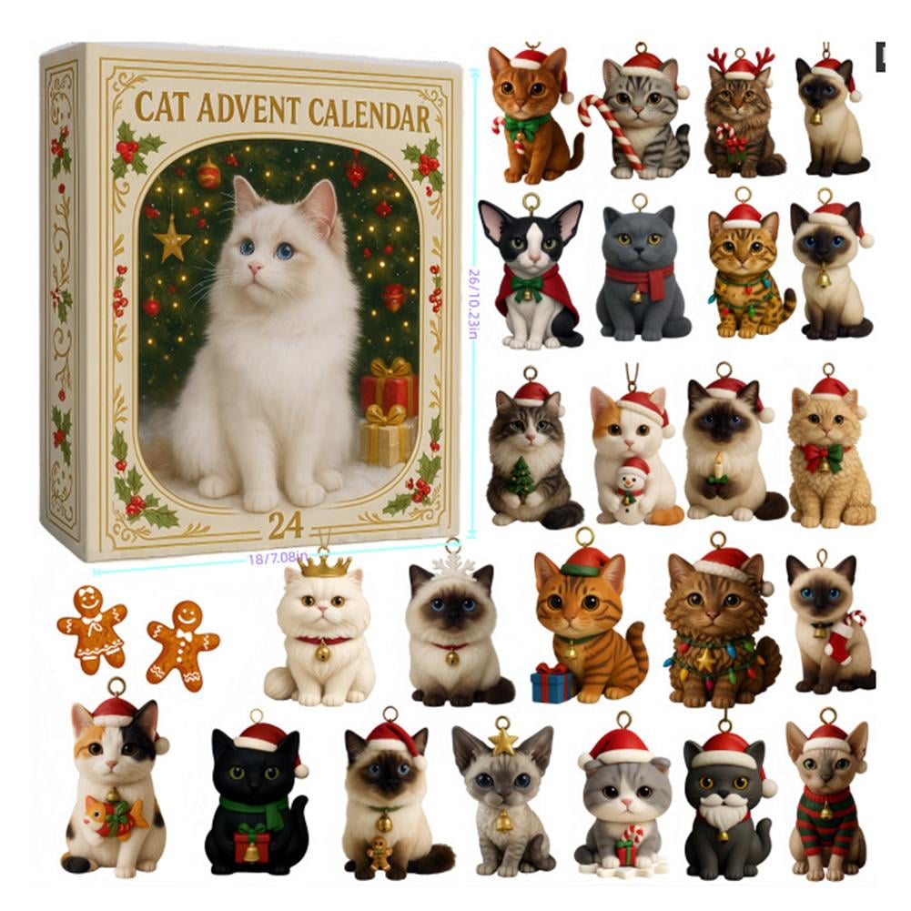 Cat Lovers Advent Calendars 2025, 24 Days Christmas Countdown with ...