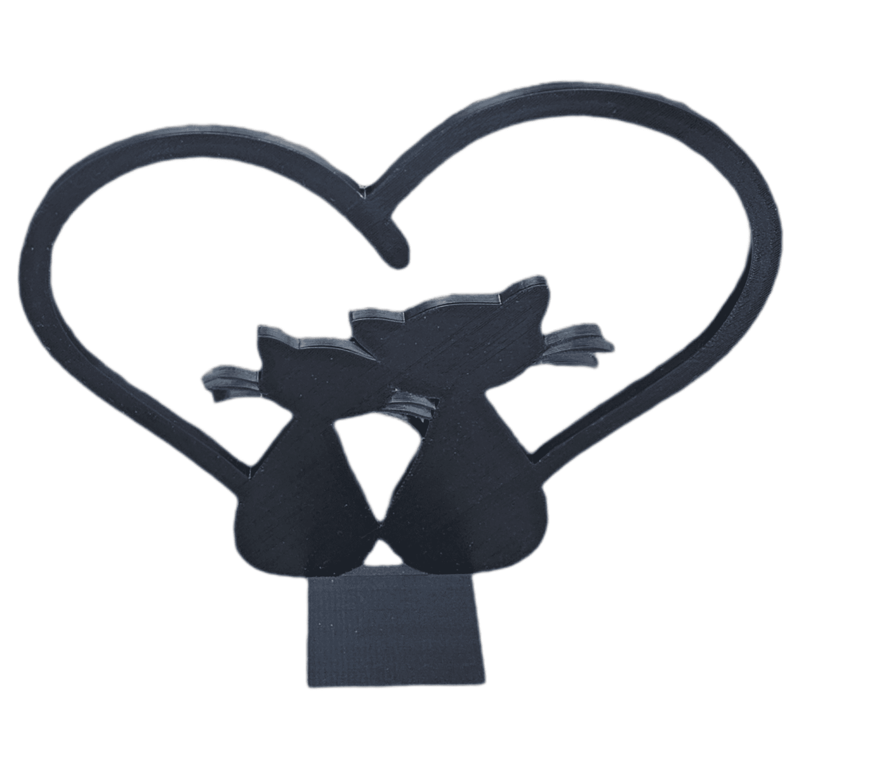 Cat Lovers Heart Wall Hanging with Decorative Ledge, Black, 1ct ...