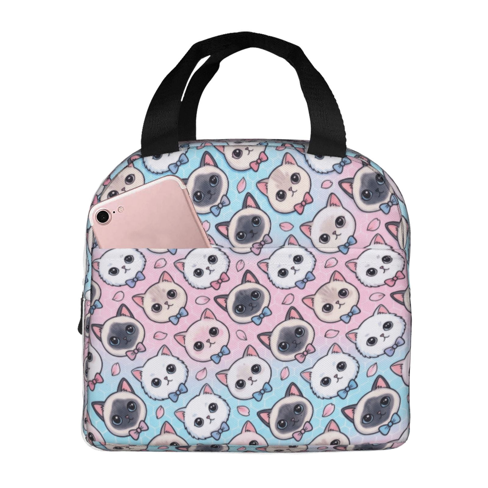 Cat Lunch Box Cute Cats Insulated Lunch Bags For Women Men Adults ...