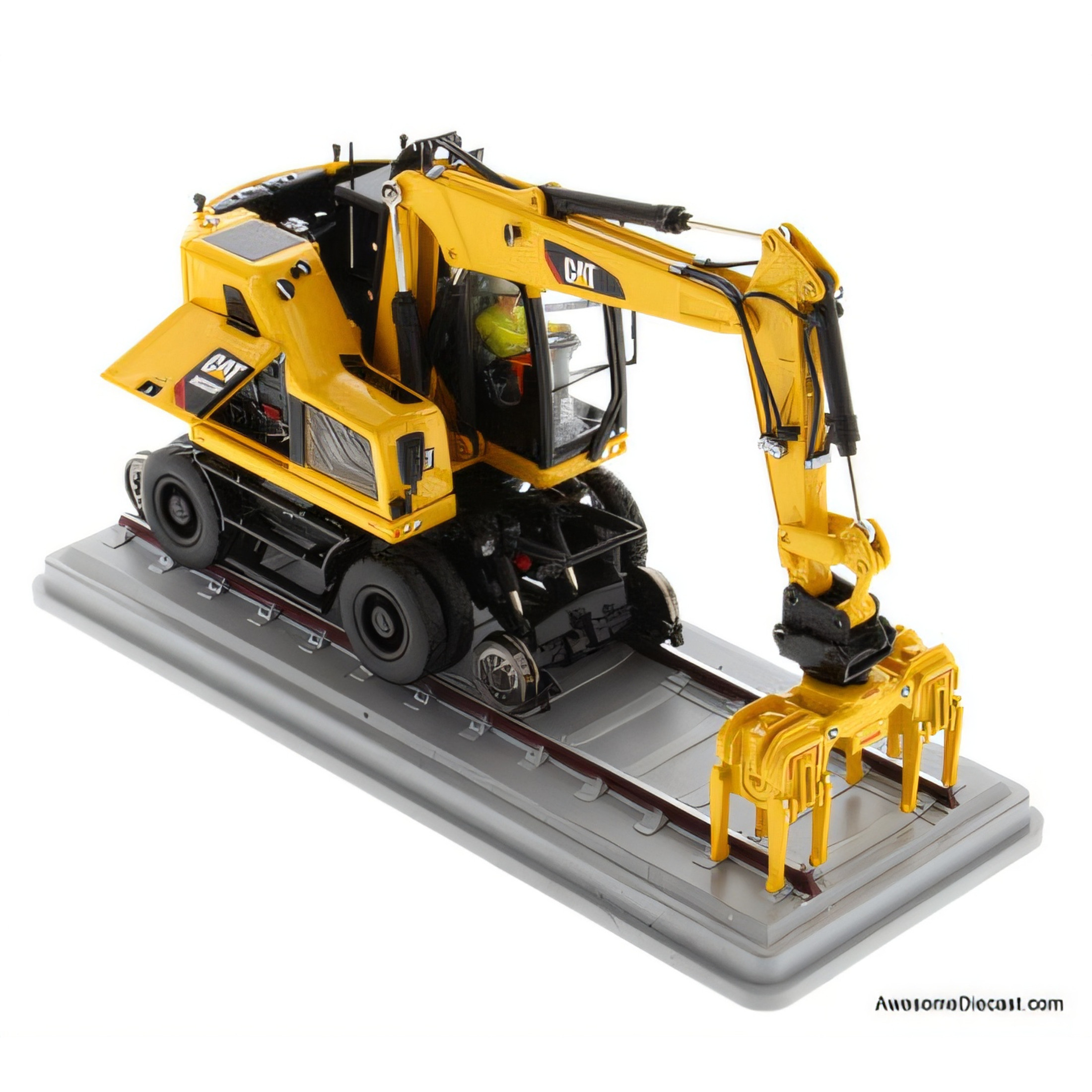 Cat M323f Railroad Wheeled Excavator (Safety Yellow Version) 1:50 ...