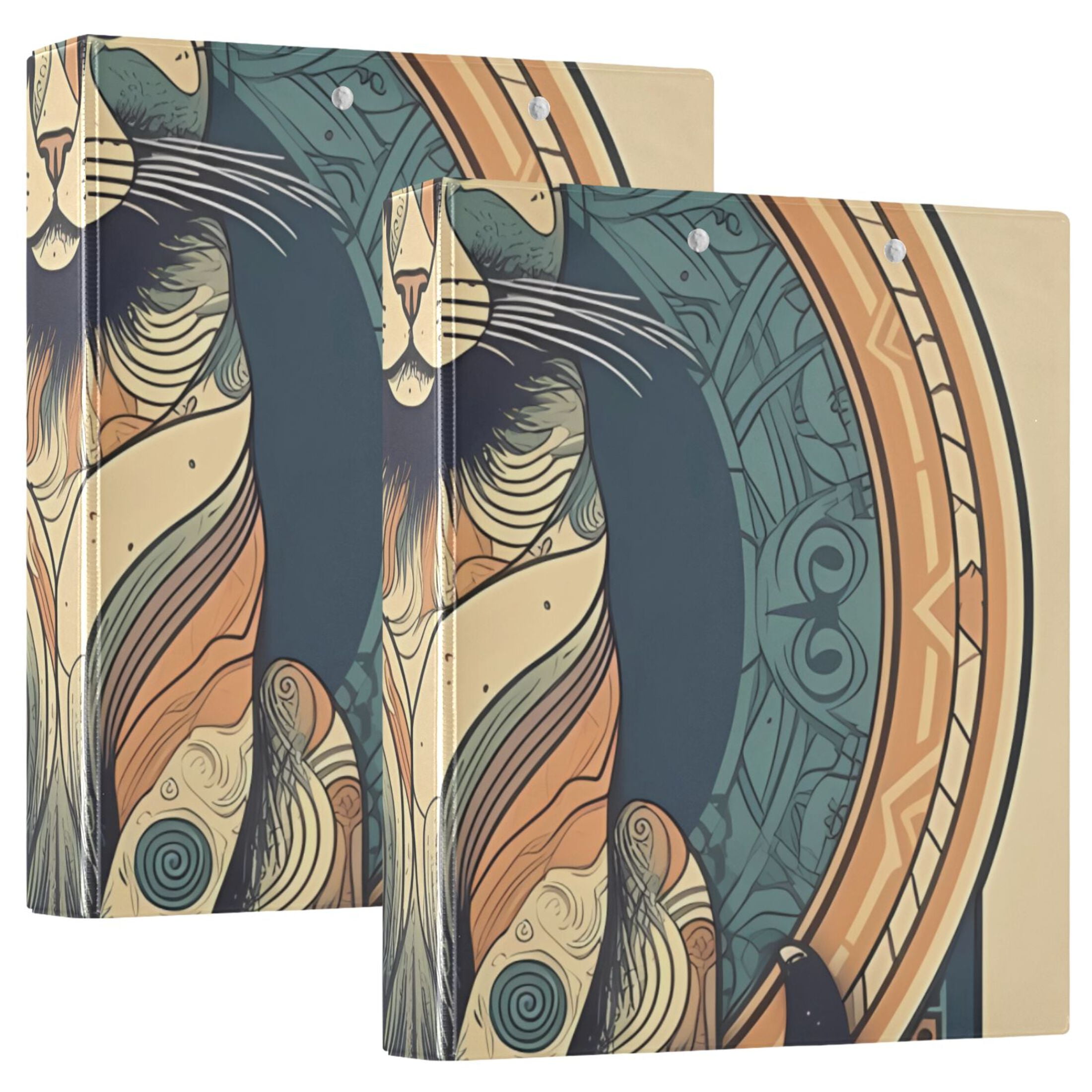 Cat Magic Array Lion 3 Ring Binders 1.5 inch Hardcover File Folders ...