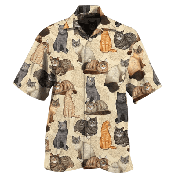 Cat Make Me Happy Lovely Hawaiian Shirt, For Cat Lovers - Walmart.com