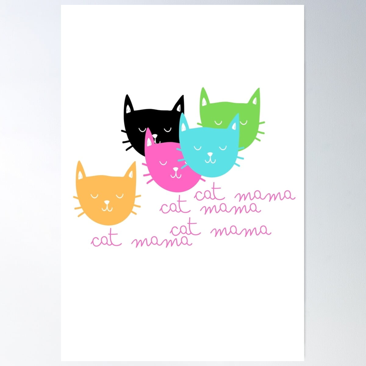 Cat Mama, Poster Wall Art, Modern Wall Decor For Living Room Bedroom ...