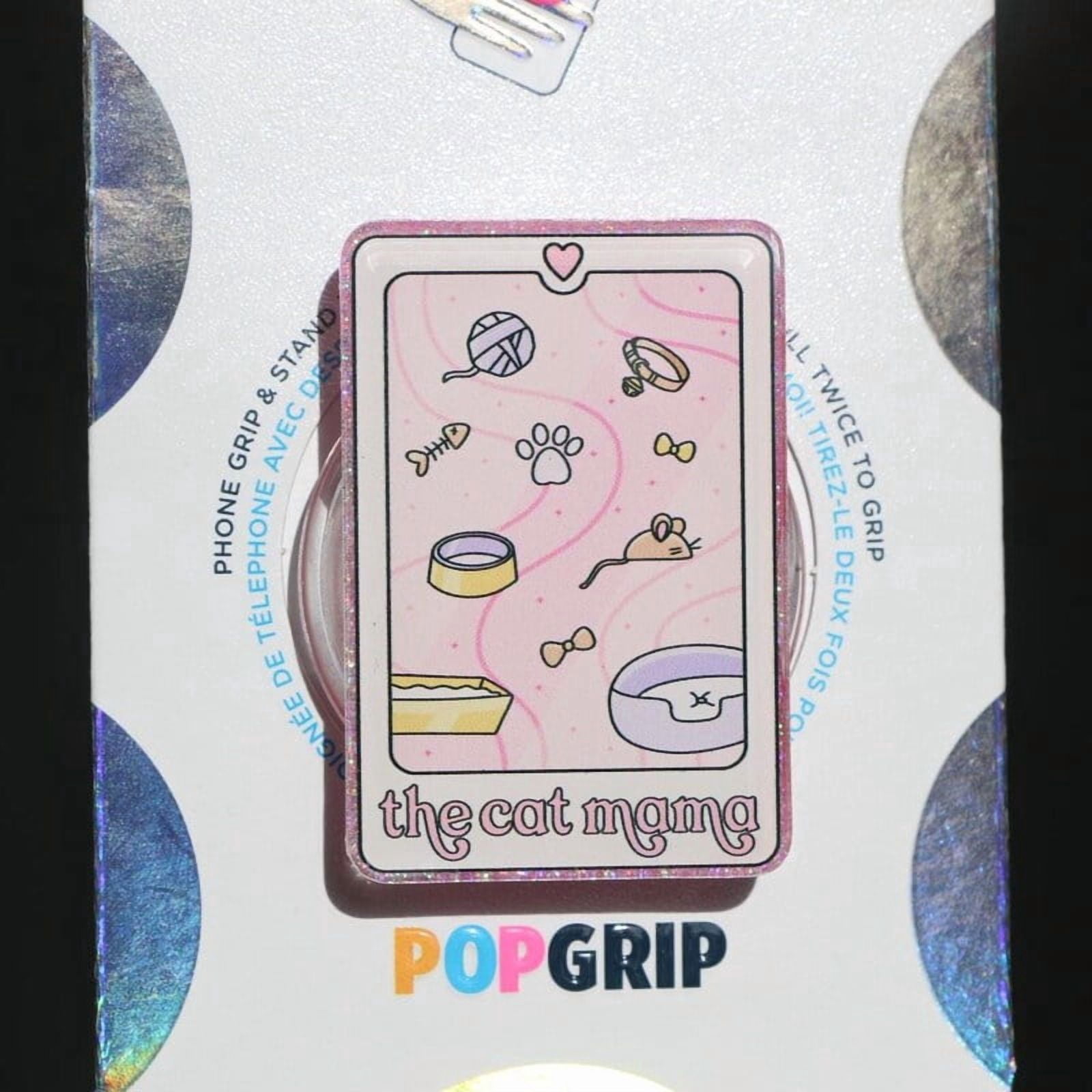 Cat Mama Tarot Card Phone Grip: Pink Resin Acrylic Grip - Walmart.com
