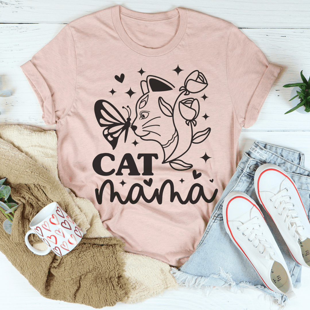 Cat Mama Tee Peachy Sunday T-Shirt - Walmart.com