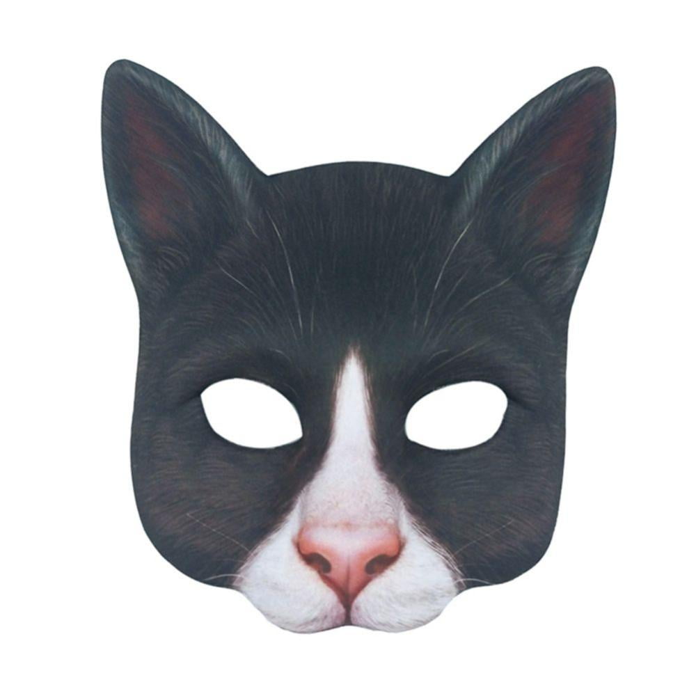 Cat Mask Animal Half Face Mask Fancy Dress Animal Tabby Mask Animal Cat ...