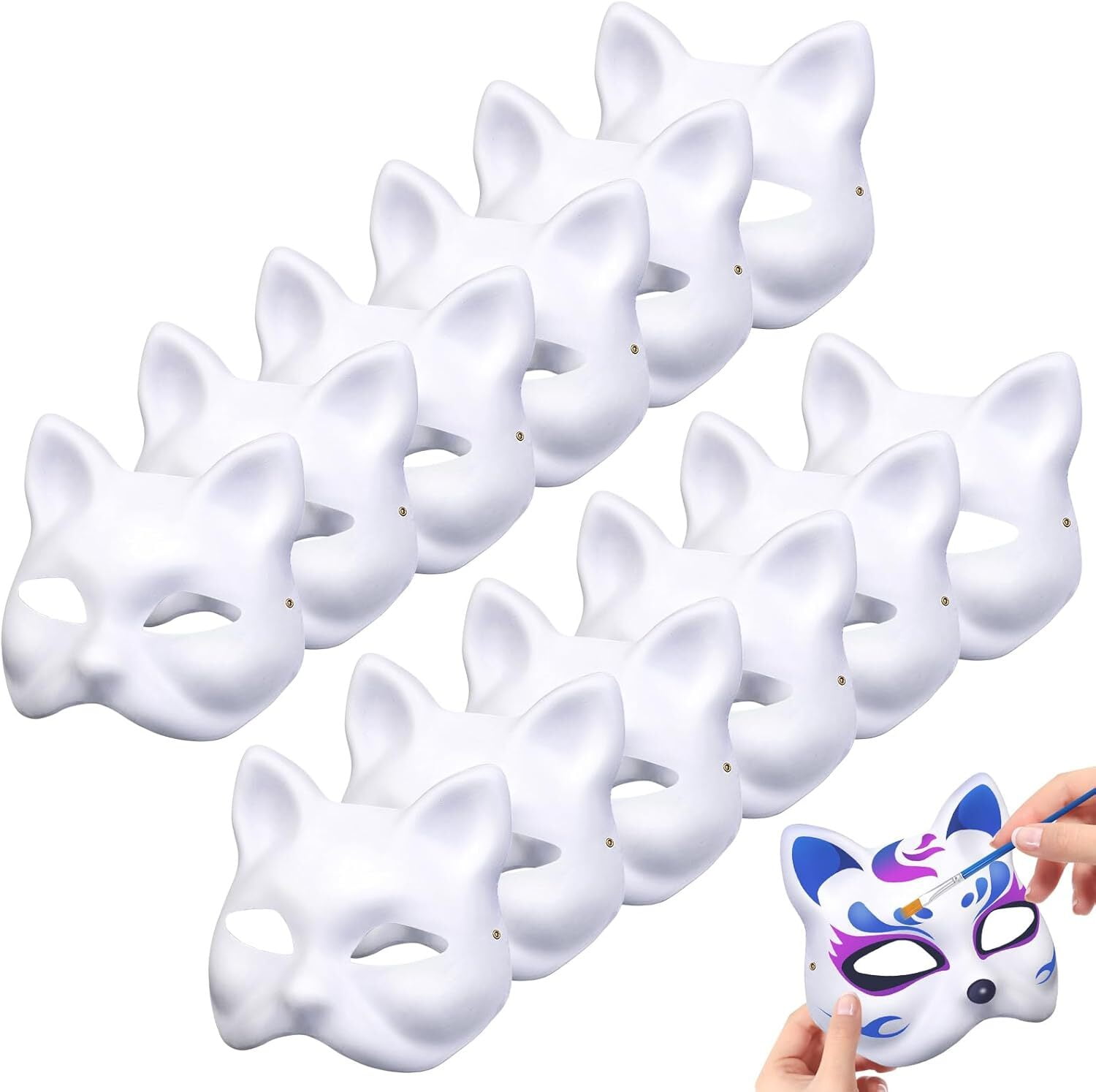 Cat Masks | 10 Pack | Masks Painting for Kids | DIY Arts & Crafts for ...