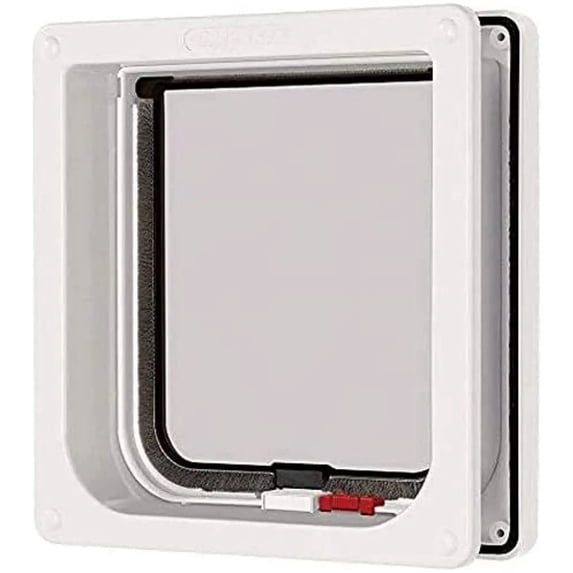 Cat Mate Lockable Pet Kitty Proof Flap With Door Liner, White - Walmart.com