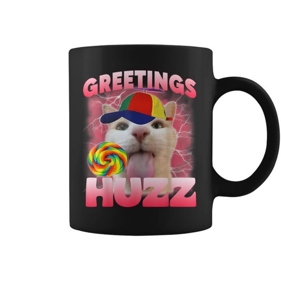 Cat Meme Greetings Huzz Silly Cat Lover For Mom Coffee Mugs - Walmart.com