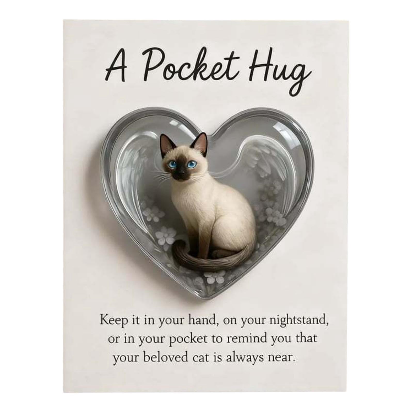 Cat Memorial Keepsake under $5! Yannianjz Memorial Pocket Keepsake for ...