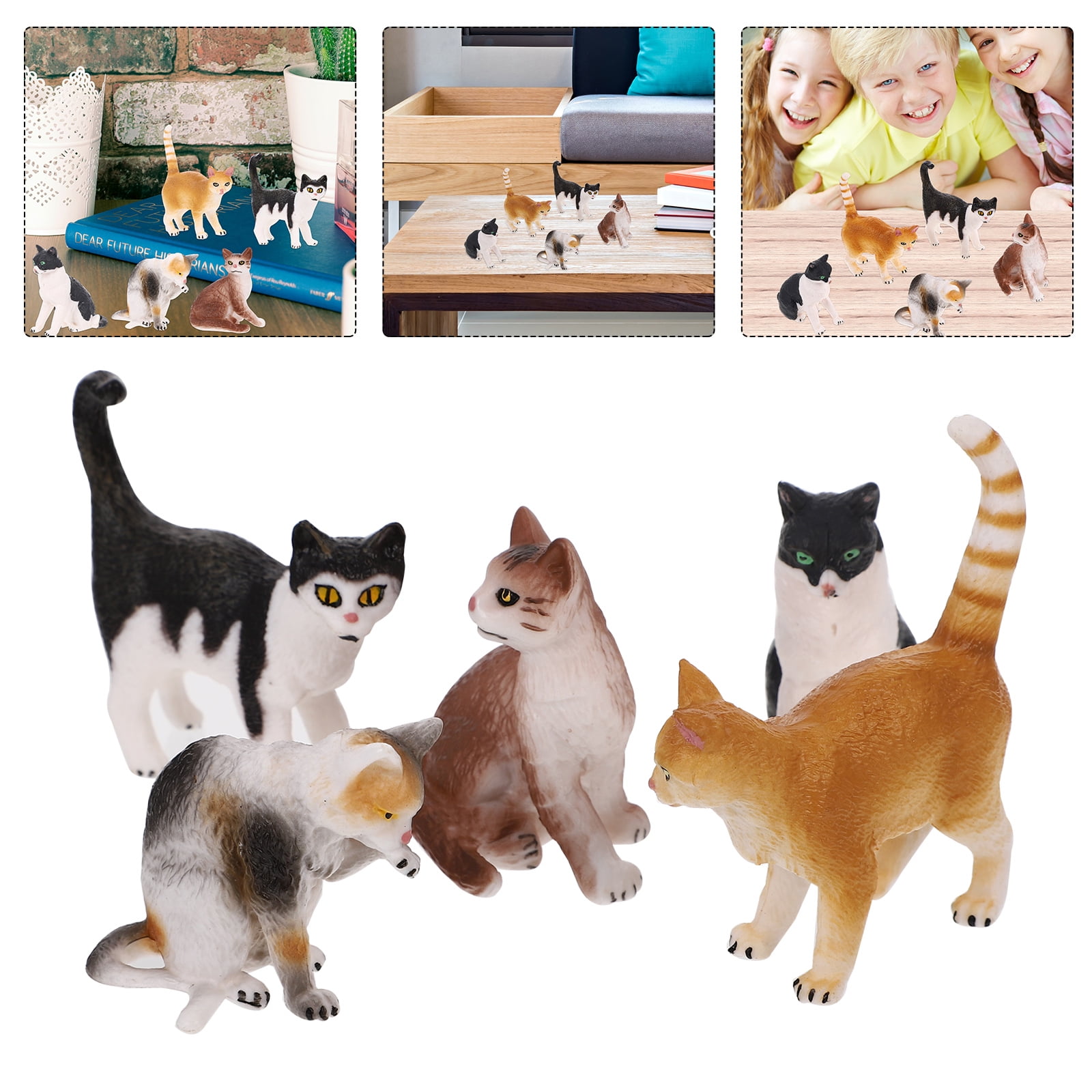 5Pcs Cat Ornaments for Garden Decoration and Home Microlandscape ...