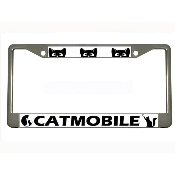 Cat Mobile Design Cat Lovers Style Metal License Plate Frame ...
