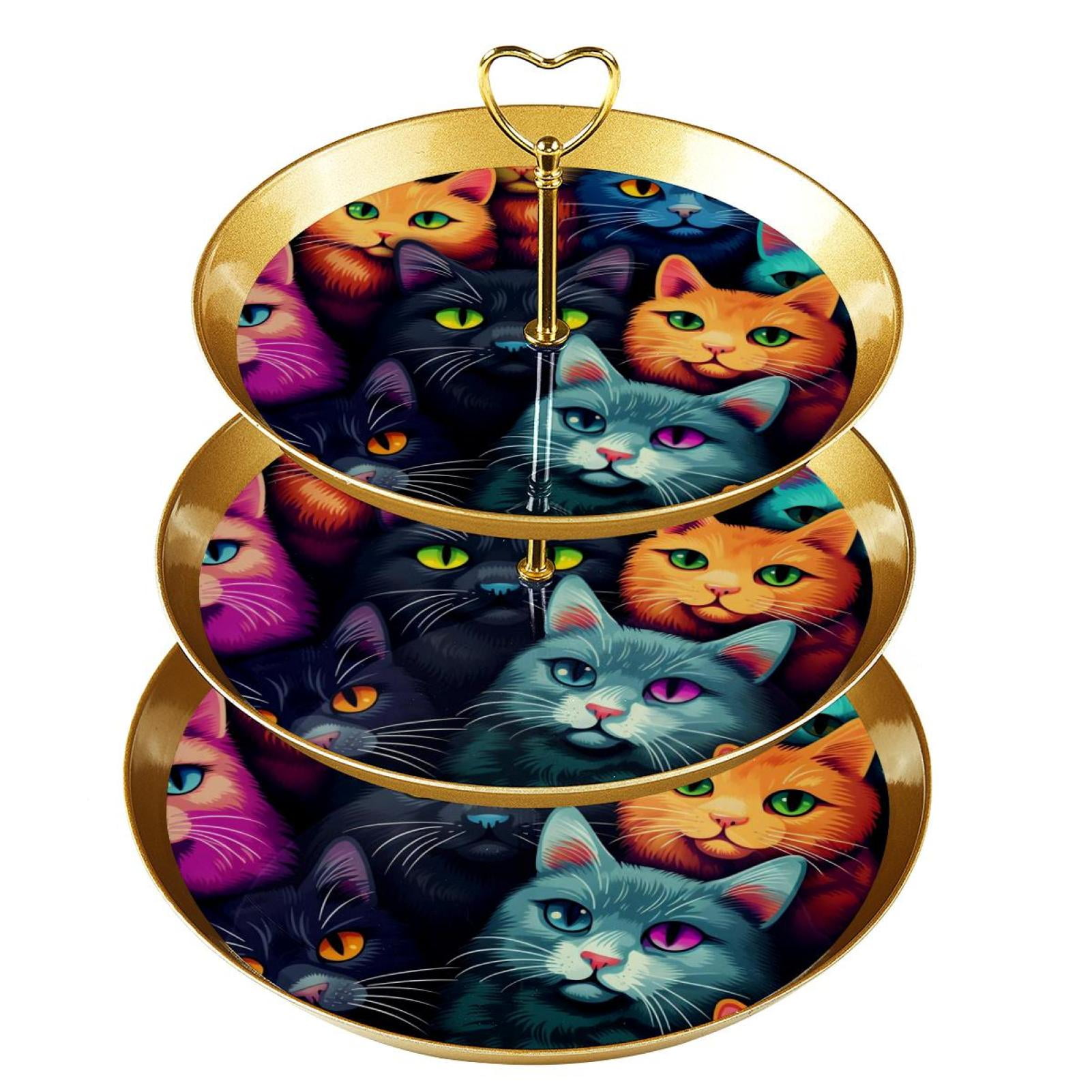 Cat Modern Plastic Discs and Iron Pillars Dessert Table Stand | 32cm ...