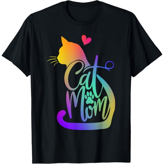 Cat Mom Cat Lover Cute Mother's Day Mama I Love My Cat T-Shirt- Classic ...