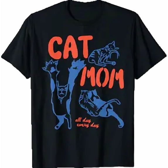 Cat Mom Club Cat Mom Cute y2k Aesthetic cat Lovers T-Shirt - Walmart.com