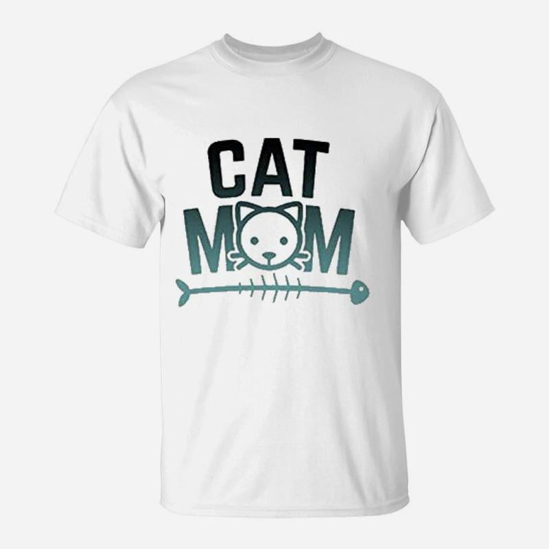 Cat Mom Cute Letters Print Cat Graphic TShirt - Walmart.com