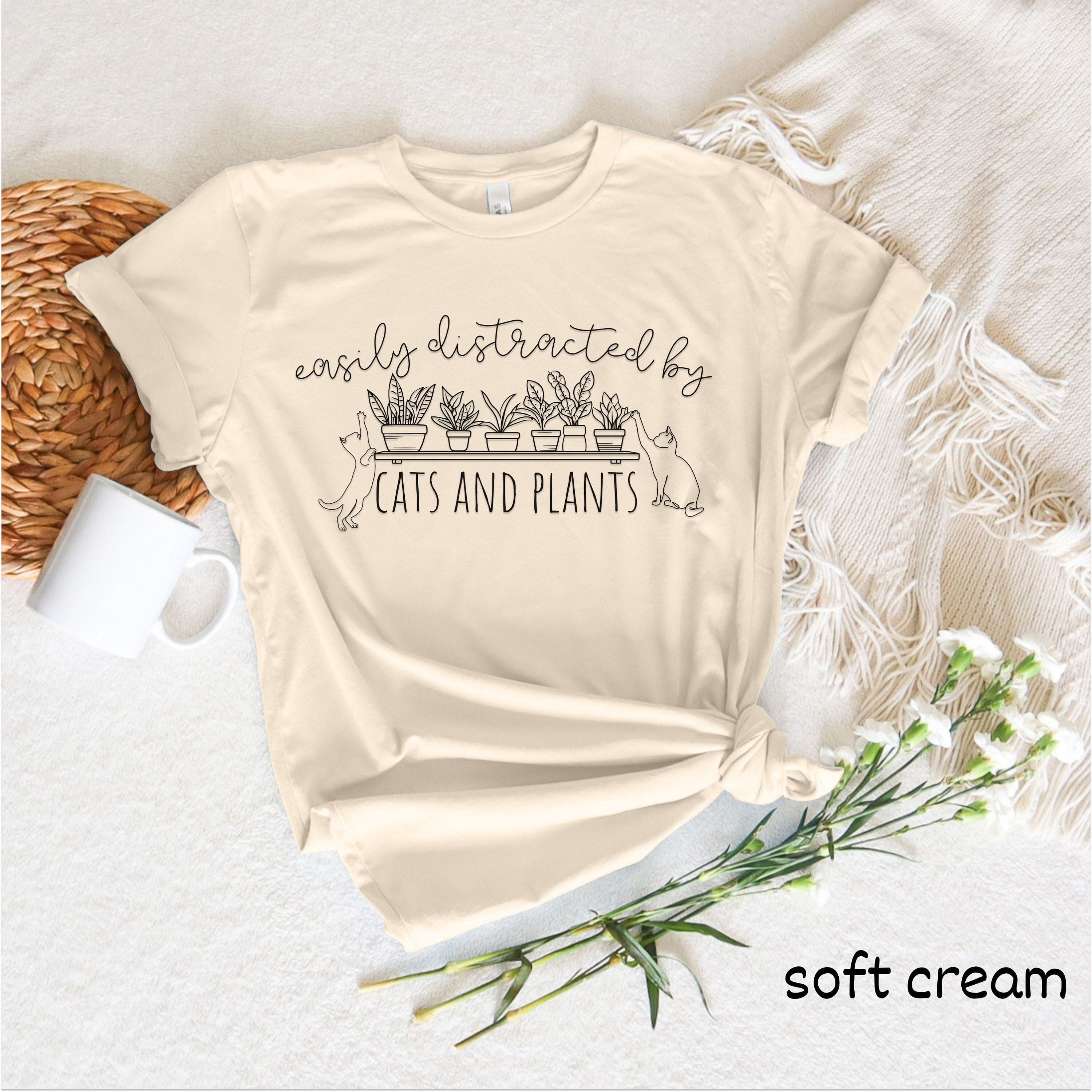 Cat Mom Gift, Plant Lady Shirt, Gardening Shirt, Funny Gardener Shirt ...