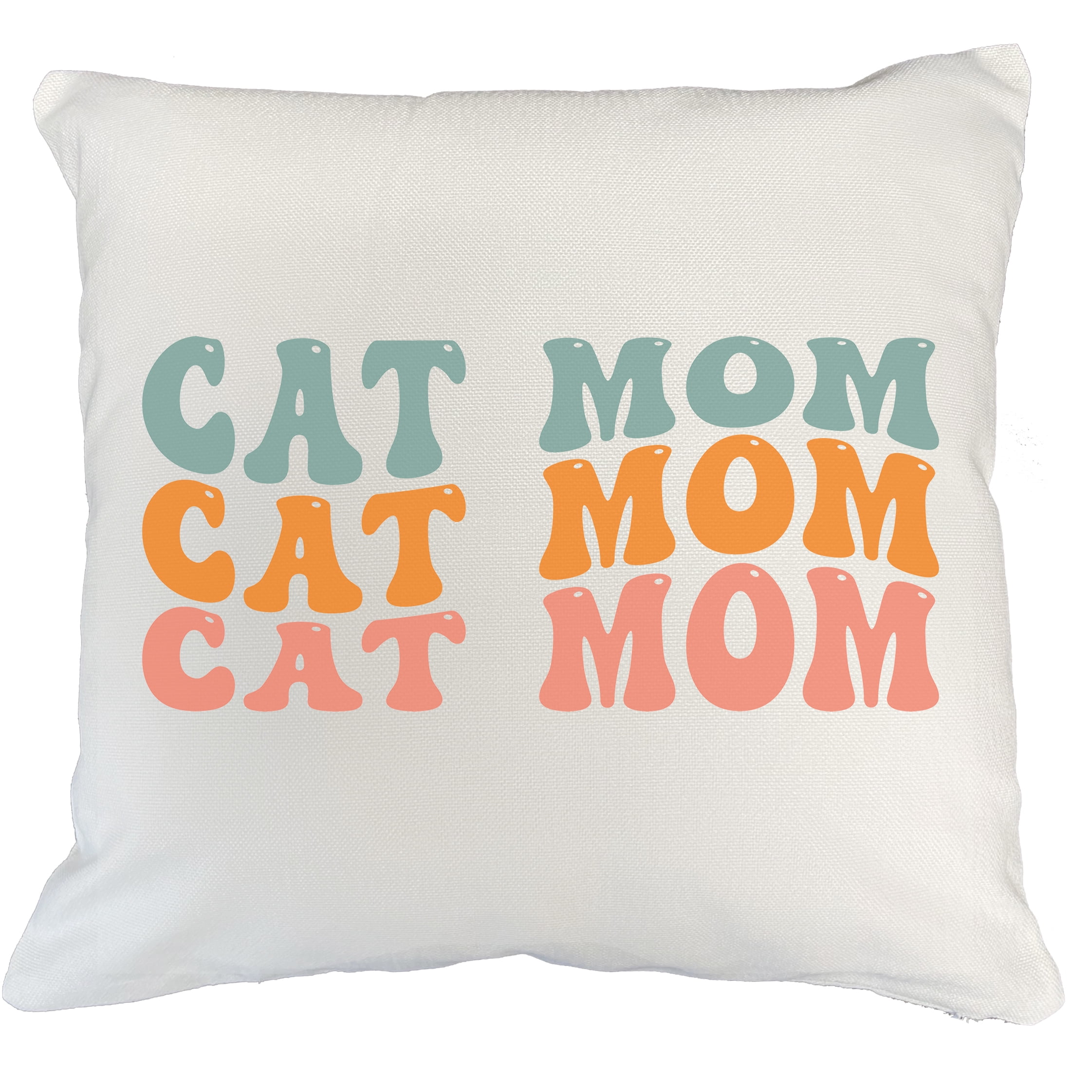 Cat Mom, Name for Moms or Mothers of Cats, Groovy Retro Wavy Text Merch ...