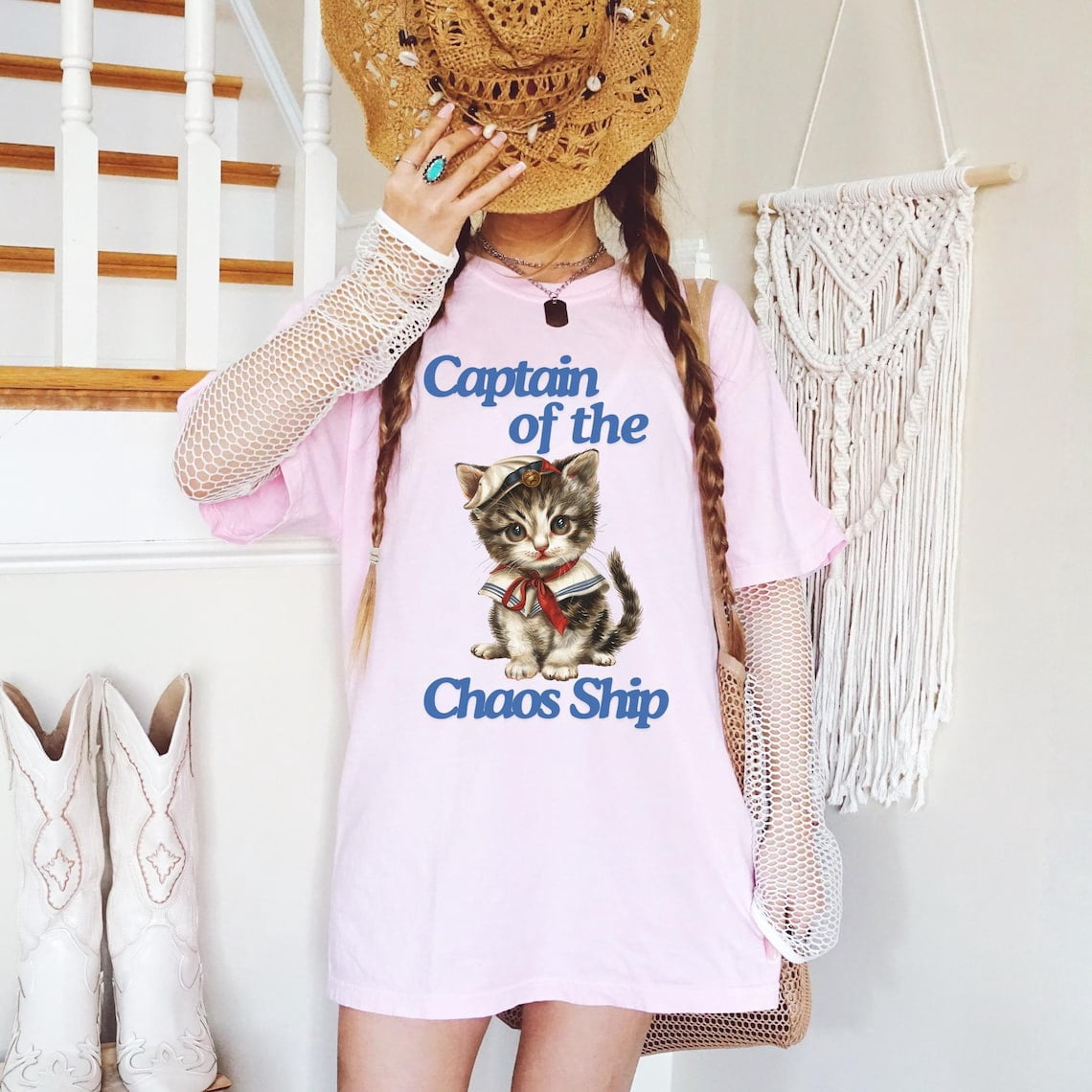 Cat Mom Shirt: Captain Of Chaos, Tee All Size S-5Xl - Walmart.com