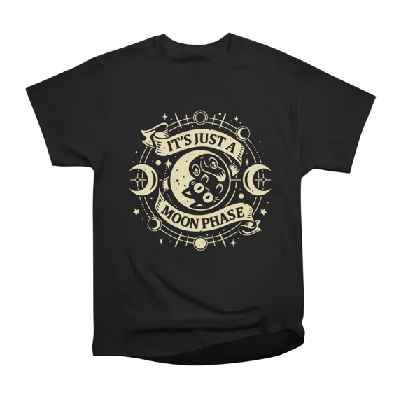 Cat Moon Phase Magical Star Chart T-Shirt Tee Gift For Him Merch For ...
