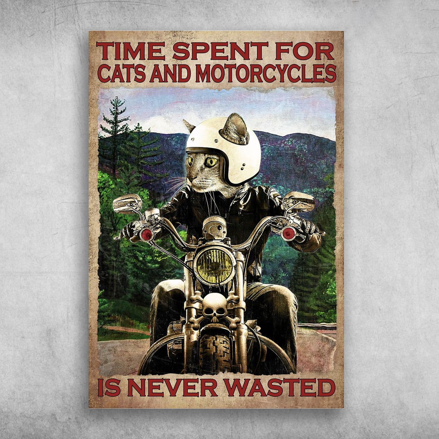 Cat Motorcycle - Time Spent For Cats And Motorcycles, Is Never Wasted ...
