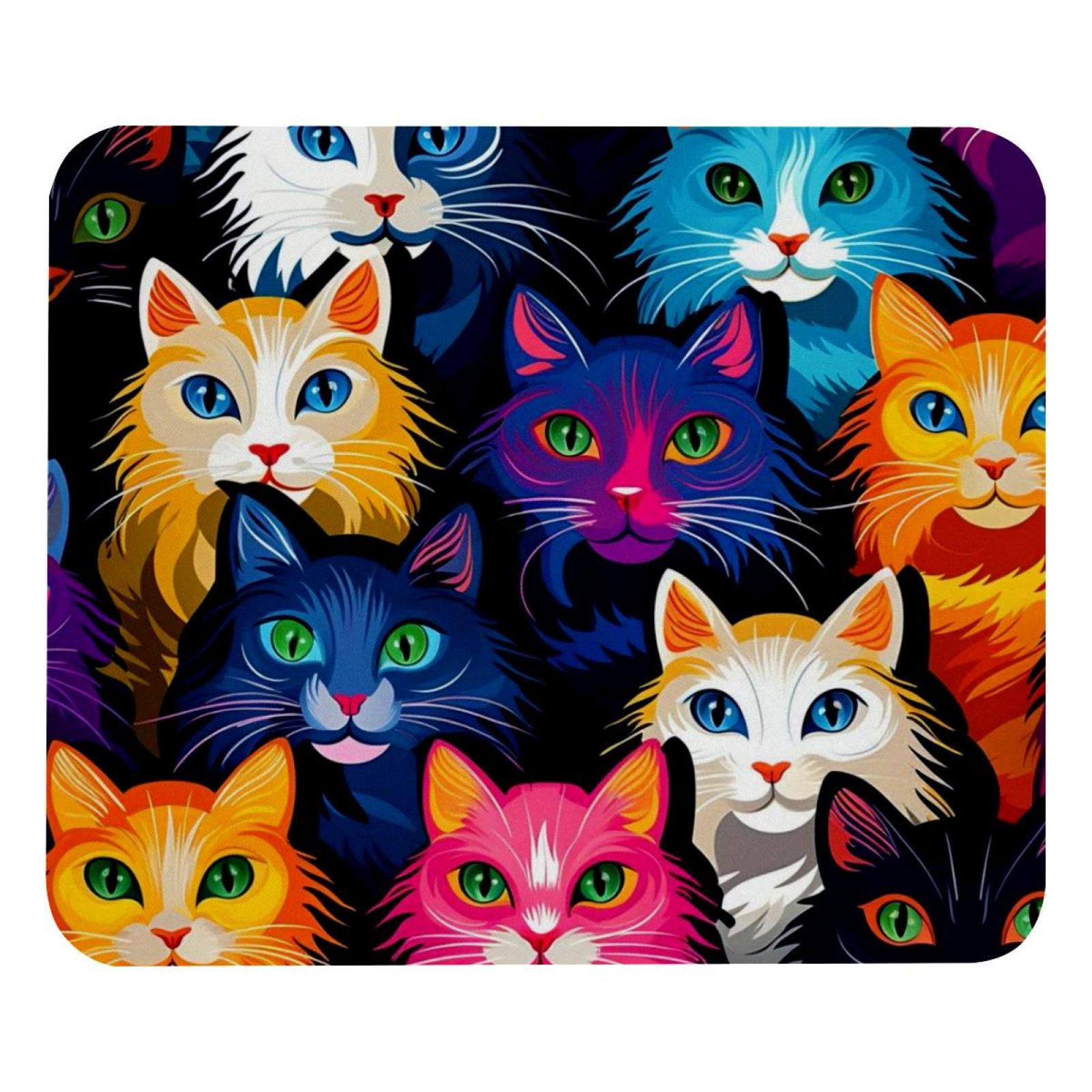 Cat Mouse Pad for Laptop Wireless Mouse Home Office Travel, Portable ...