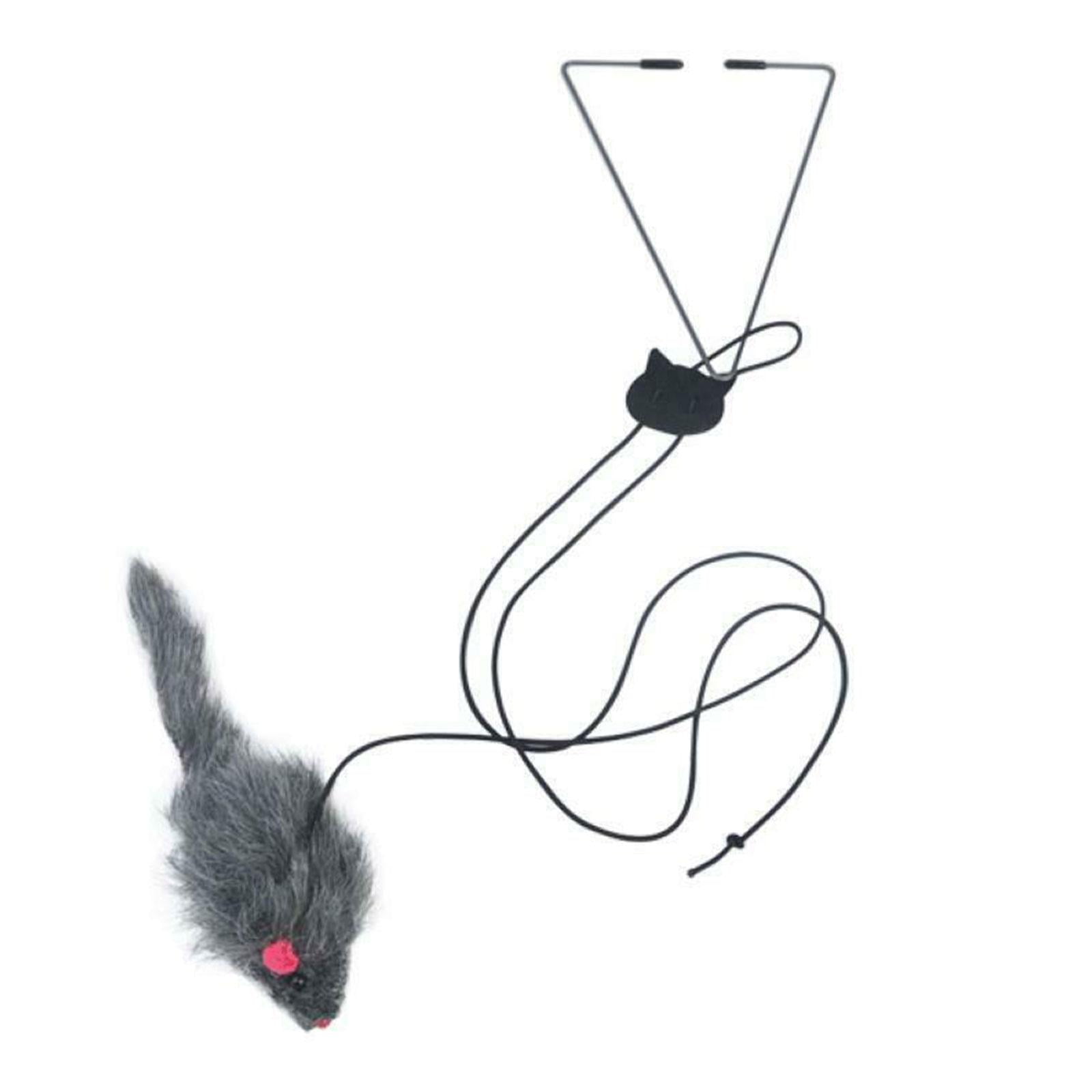 Indoor Kitty Moving Toy - Door Hanging Bouncing Mouse, Retractable ...