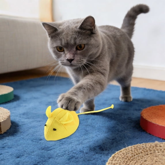 Cat Mouse Toy Soft Plush Interactive Toy for Teasing Play Stimulation ...