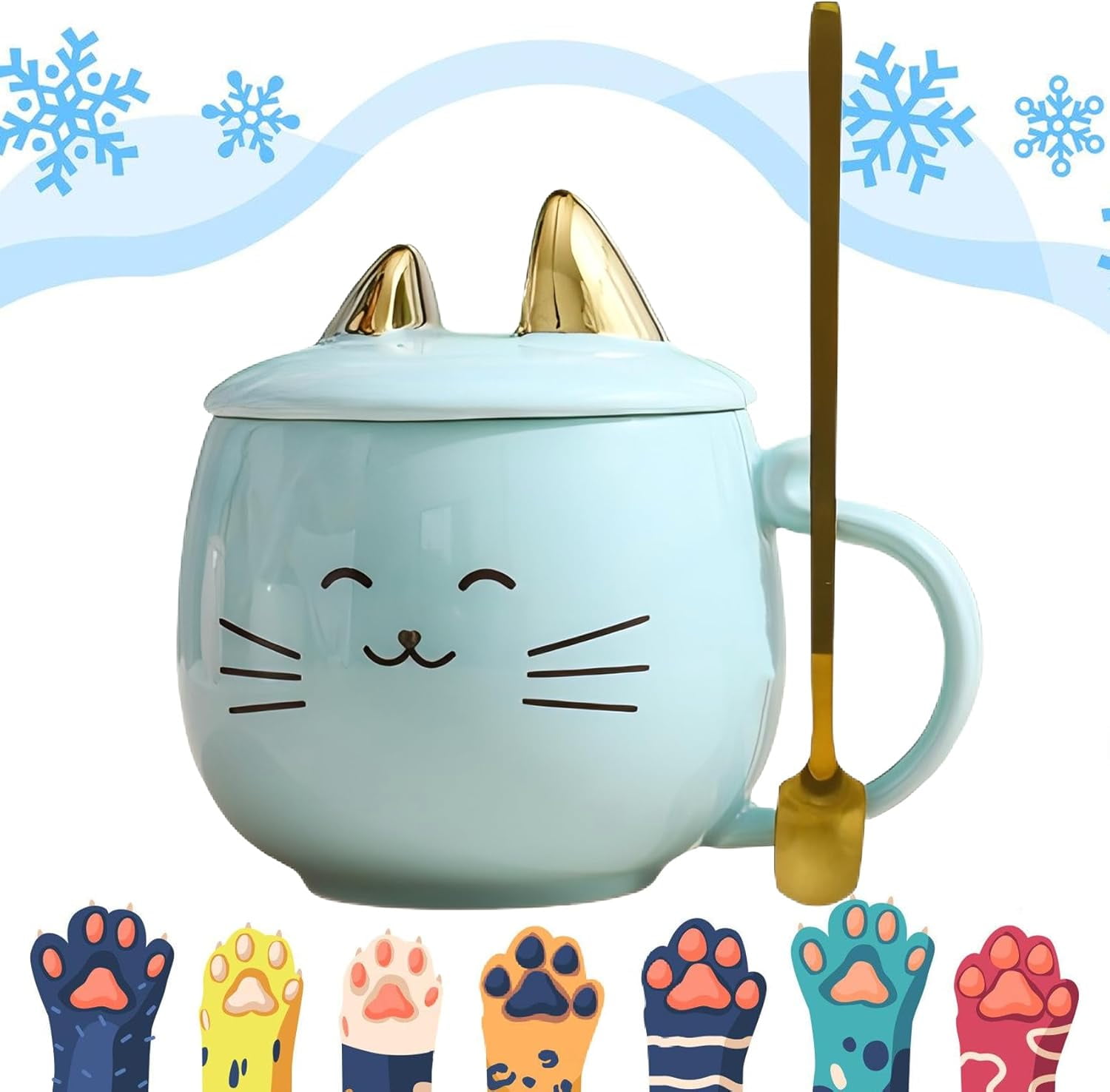 Cat Mug with Ears, Cat Coffee Mug with Ears, Pink Cat Coffee Mug with ...