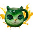Cat Mug Resin Gems Kitten Shaped Geode Mineral Tea Cup for Home Decor ...