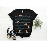 Cat Music Notes Graphic Tee, Musical Kitty Art Shirt, Cute Cat Melody ...