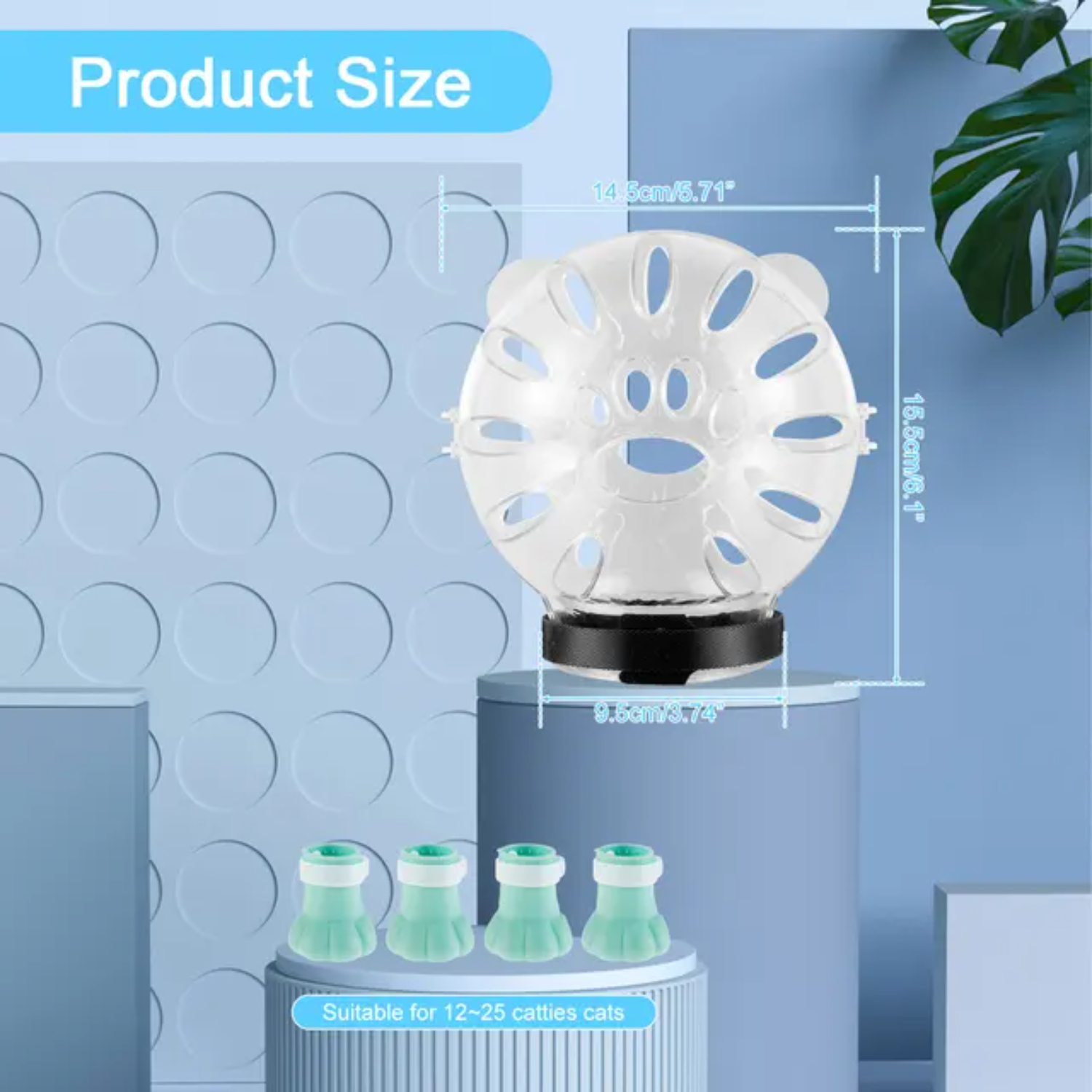 Cat Muzzle Boots Set Anti Bite Breathable Space Hood Cats Helmet with ...