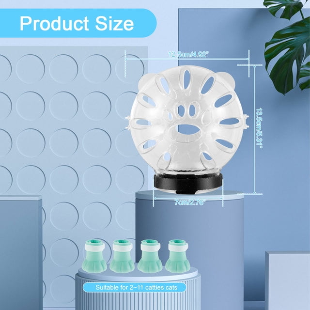 Cat Muzzle Boots Set Anti Bite Breathable Space Hood Clear Cats Helmet ...