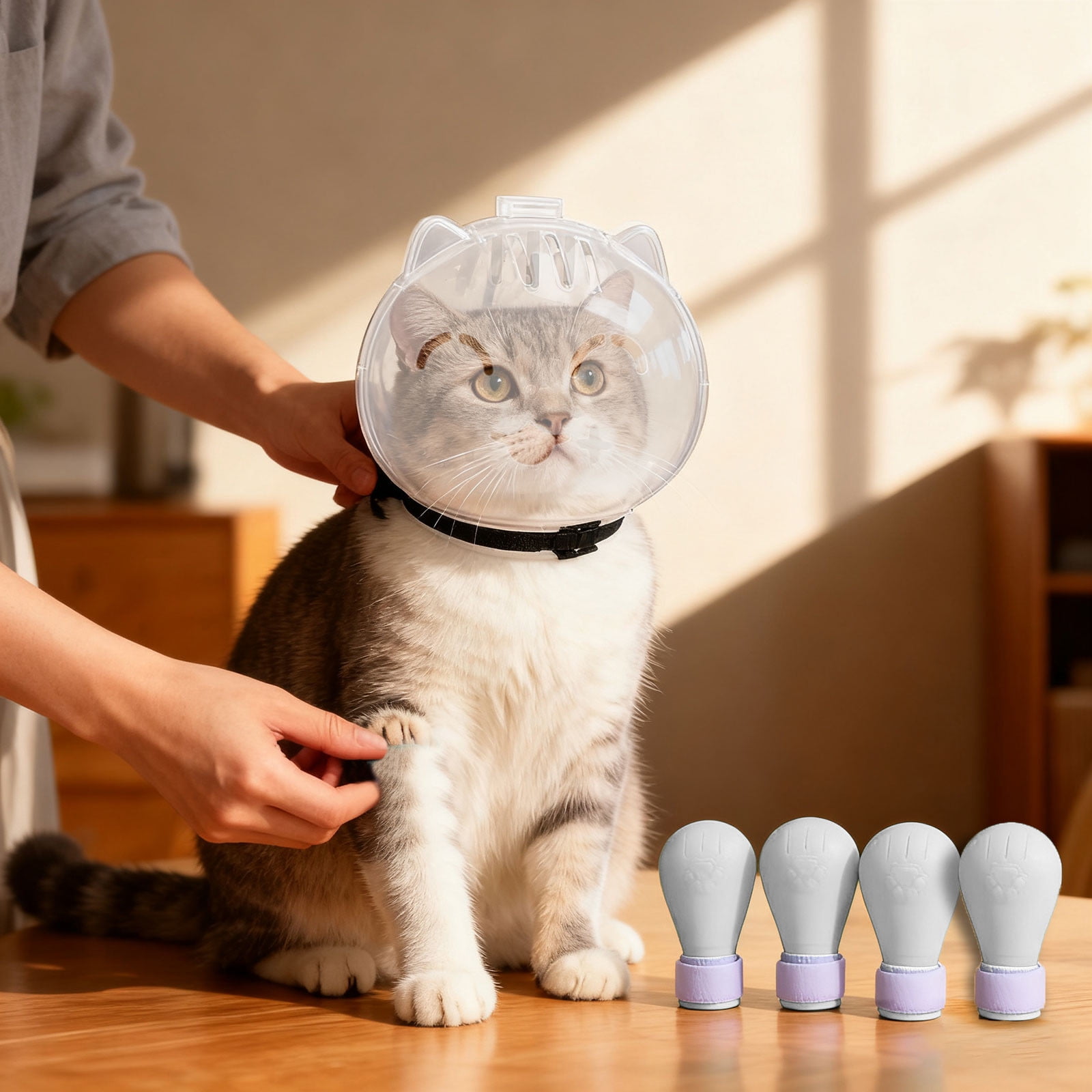 Cat Muzzle Clear Breathable for Grooming, Transparent Anti-Bite Muzzle ...