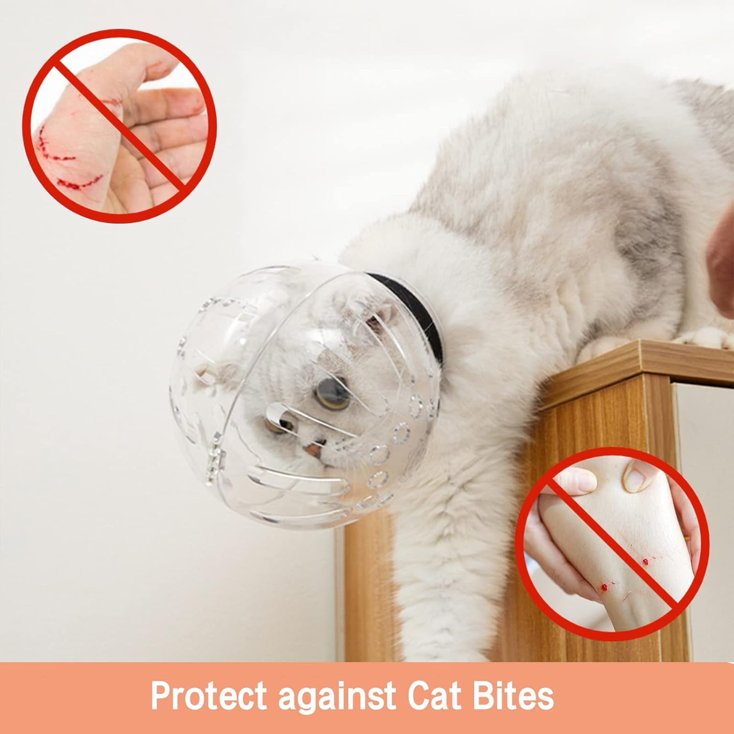 Cat Muzzle, Pet Space Hood, Adjustable Hood Transparent Breathable ...