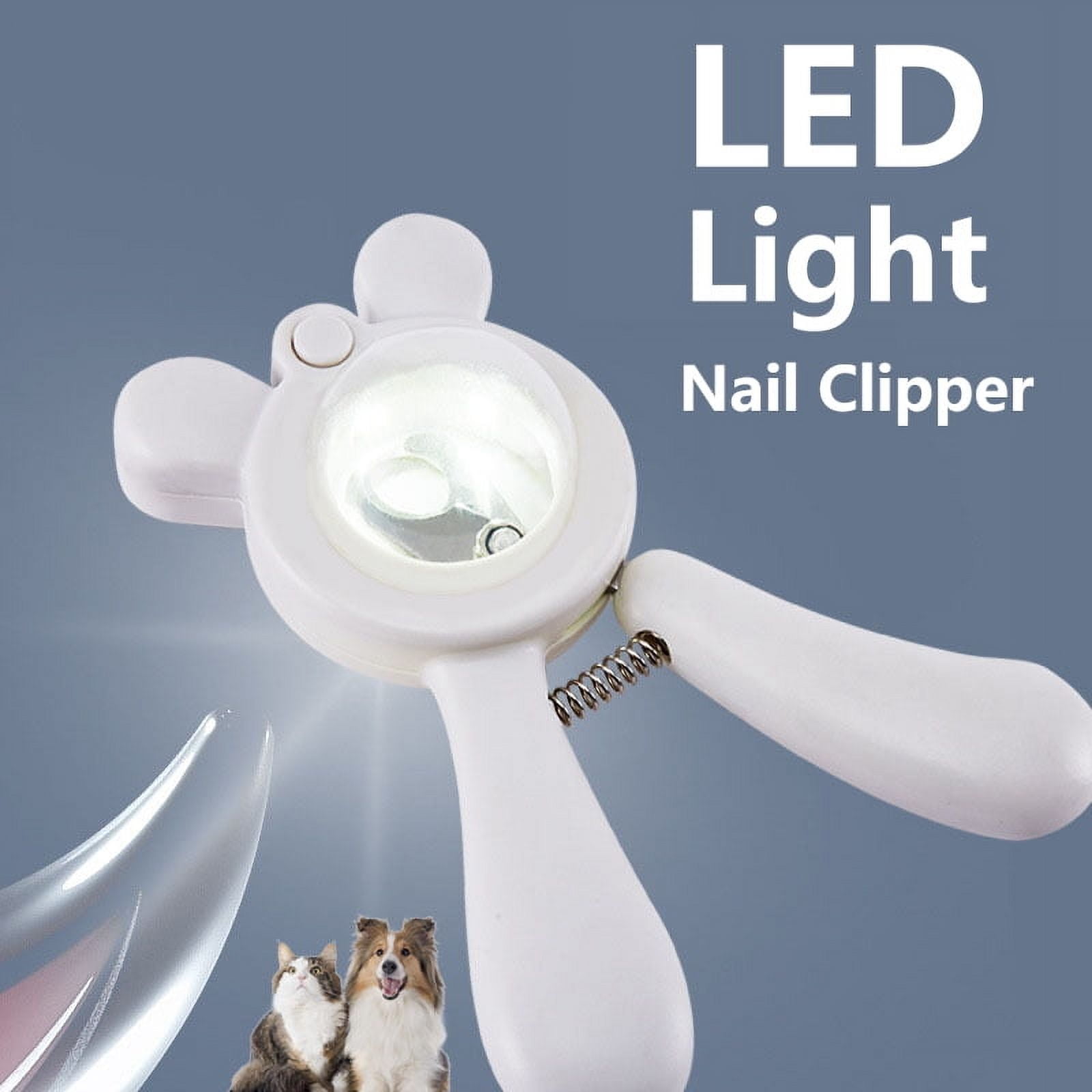 Cat Nail Clipper with LED Light Safety Pet Nail Trimmers Cat Claw ...