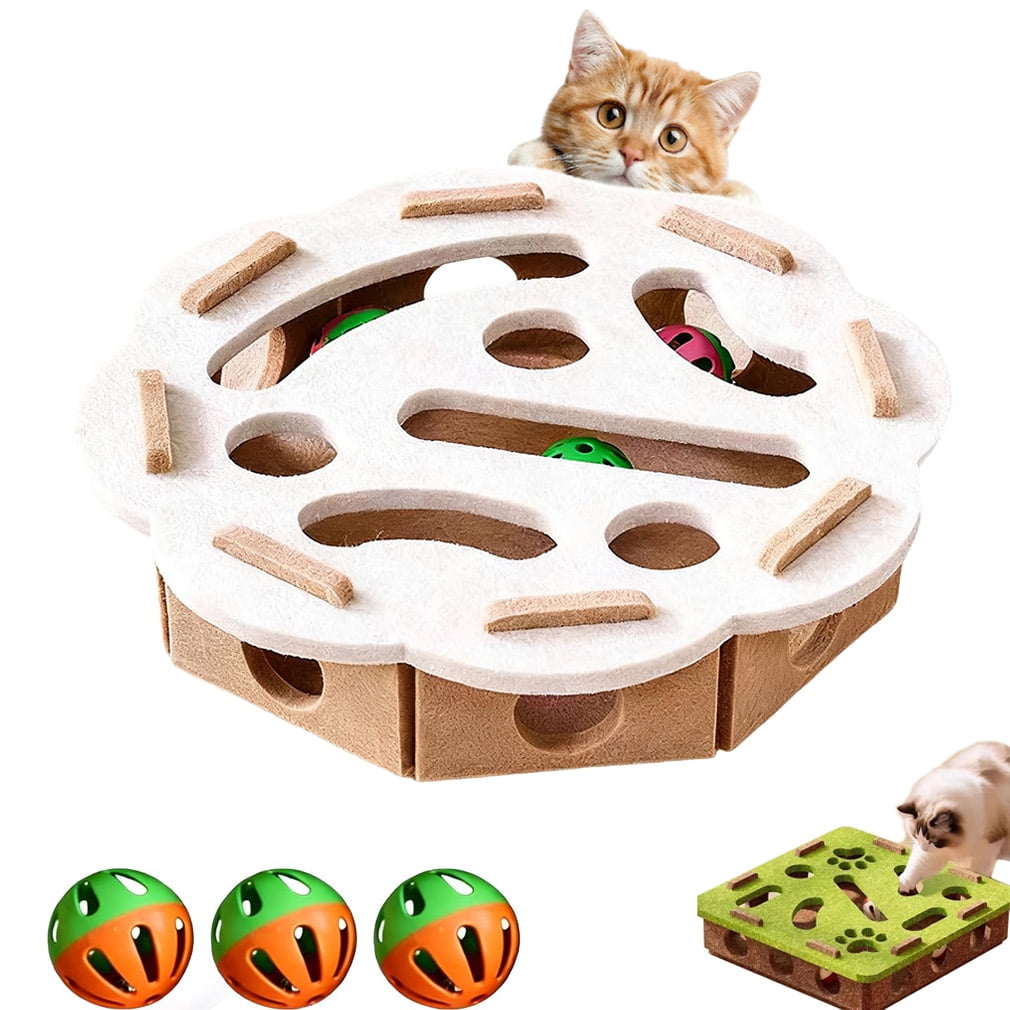Cat Nail File Enrichment Box with Bell Ball & Sandpaper Inside, Cat ...