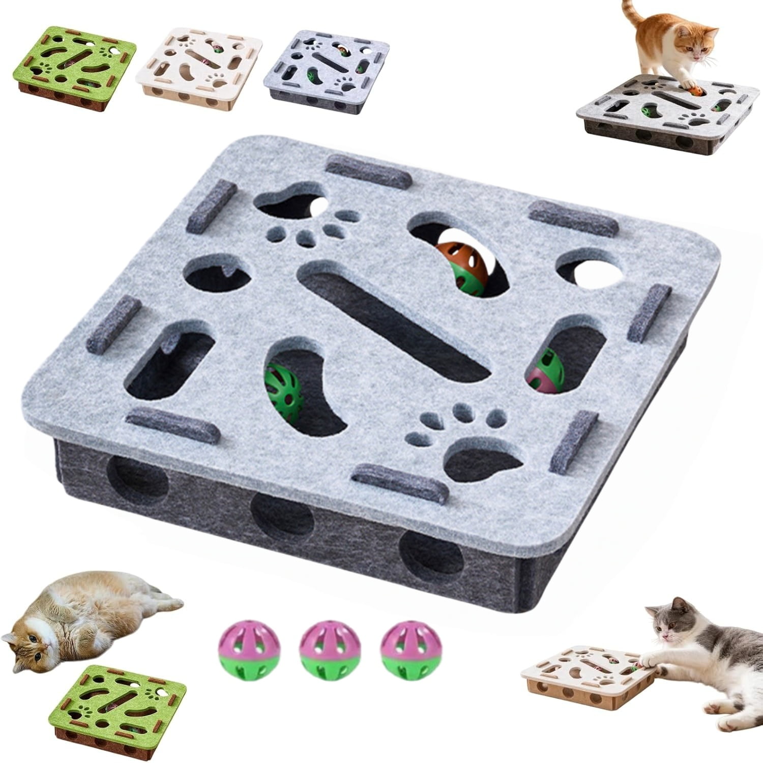 Cat Nail File Enrichment Box, Cat Scratch Puzzle Box, Funny Interactive ...