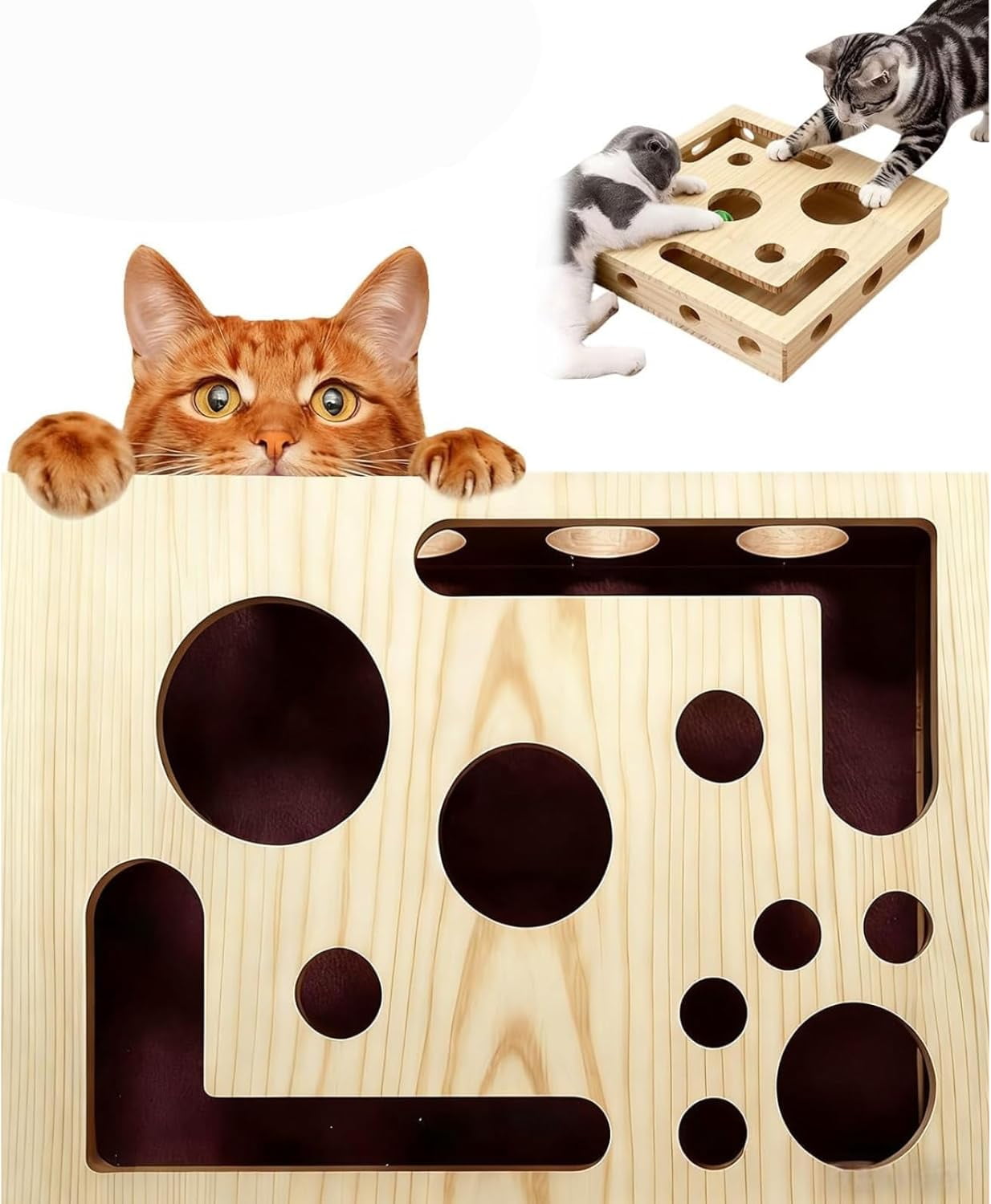 Cat Nail File Enrichment Box, Cat Scratch Puzzle Enrichment Maze Box ...