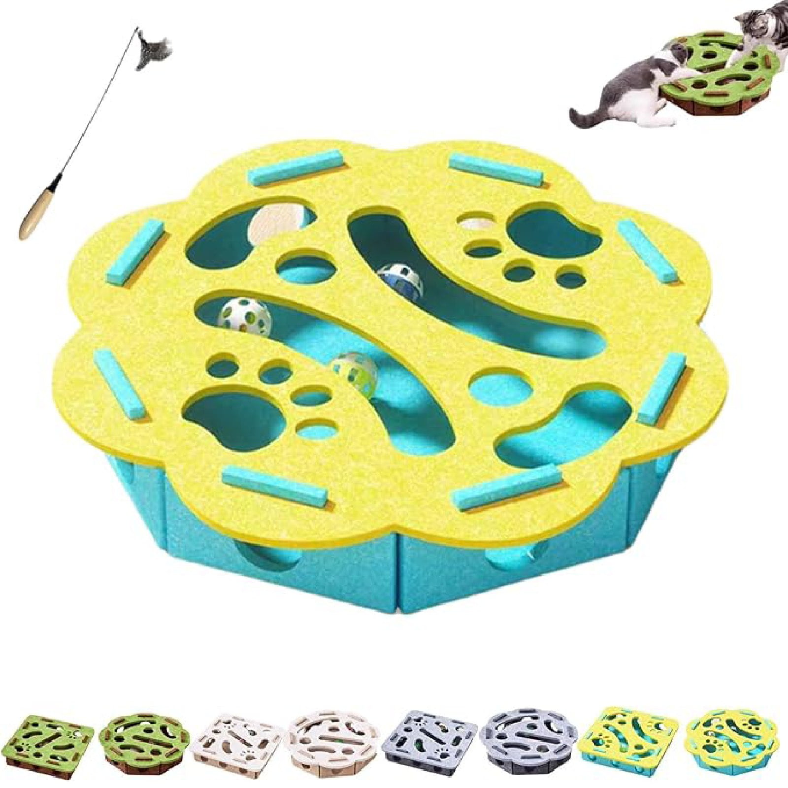 Cat Nail File Enrichment Box, Cats Scratching and Hunting Mental Felt ...