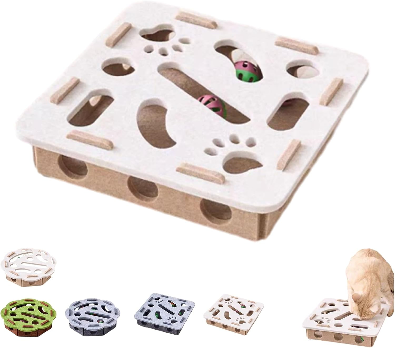 Cat Nail File Enrichment Box, Interactive Kitten Nail File Scratching ...