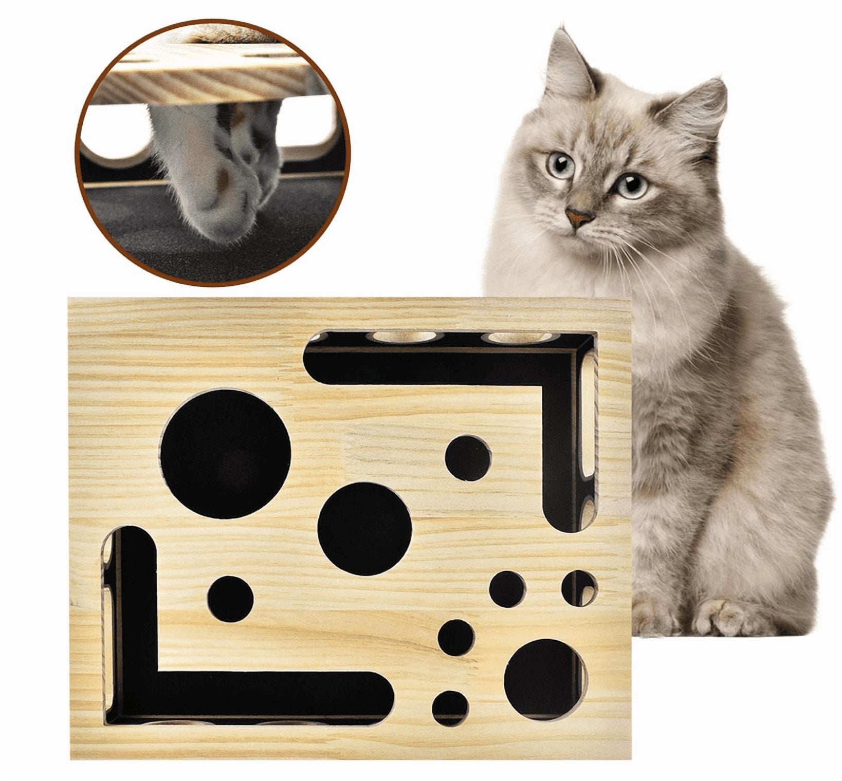 Cat Nail File Enrichment Box, Puzzle Toys for Cats,Cat Scratch Puzzle ...