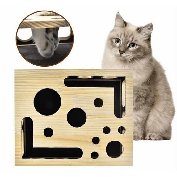 Cat Nail File Enrichment Box, Puzzle Toys for Cats,Cat Scratch Puzzle ...