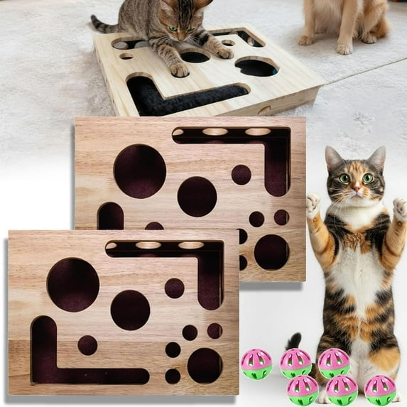 Cat Nail File Scratch Enrichment Box, Cat Scratch Puzzle Enrichment Box ...