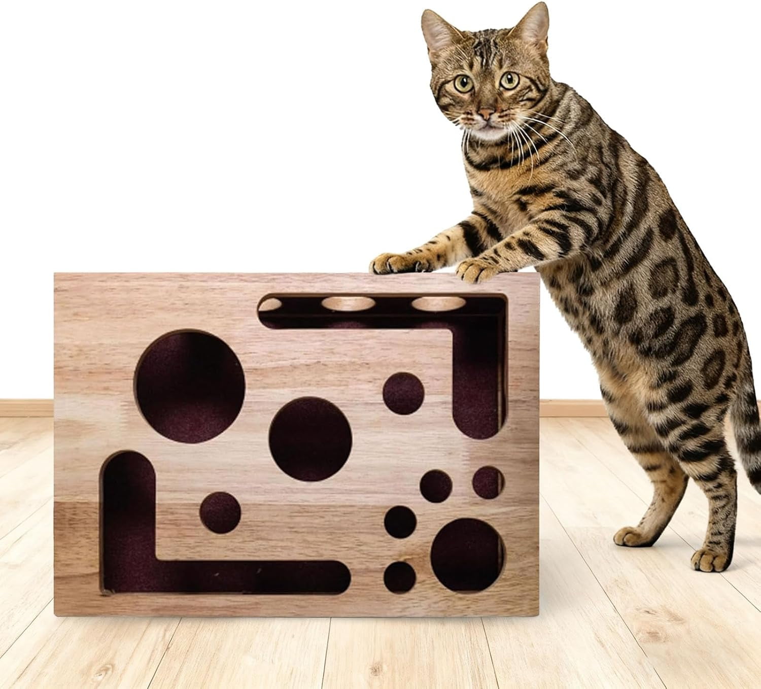 Cat Nail File Scratch Enrichment Box, Cat Scratch Puzzle Enrichment Box ...