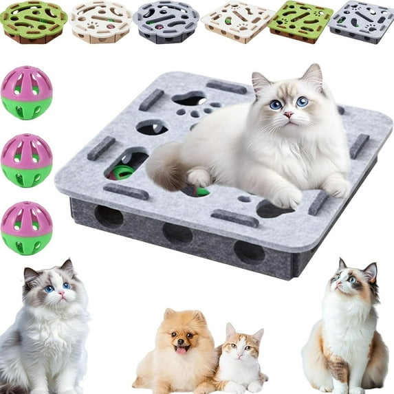 Cat Nail File Toy with Treat Dispenser, Cat Nail File Enrichment Box ...