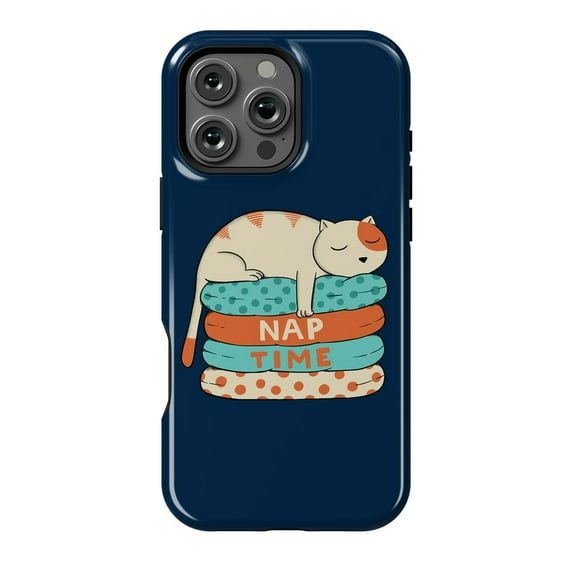 Cat Nap Cute Sleeping Cat Art iPhone Case 17 16 15 14 13 12 11 Pro Max ...