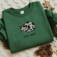 Cat Nap Embroidered Sweatshirt, Gift for Cat Lover - Walmart.com