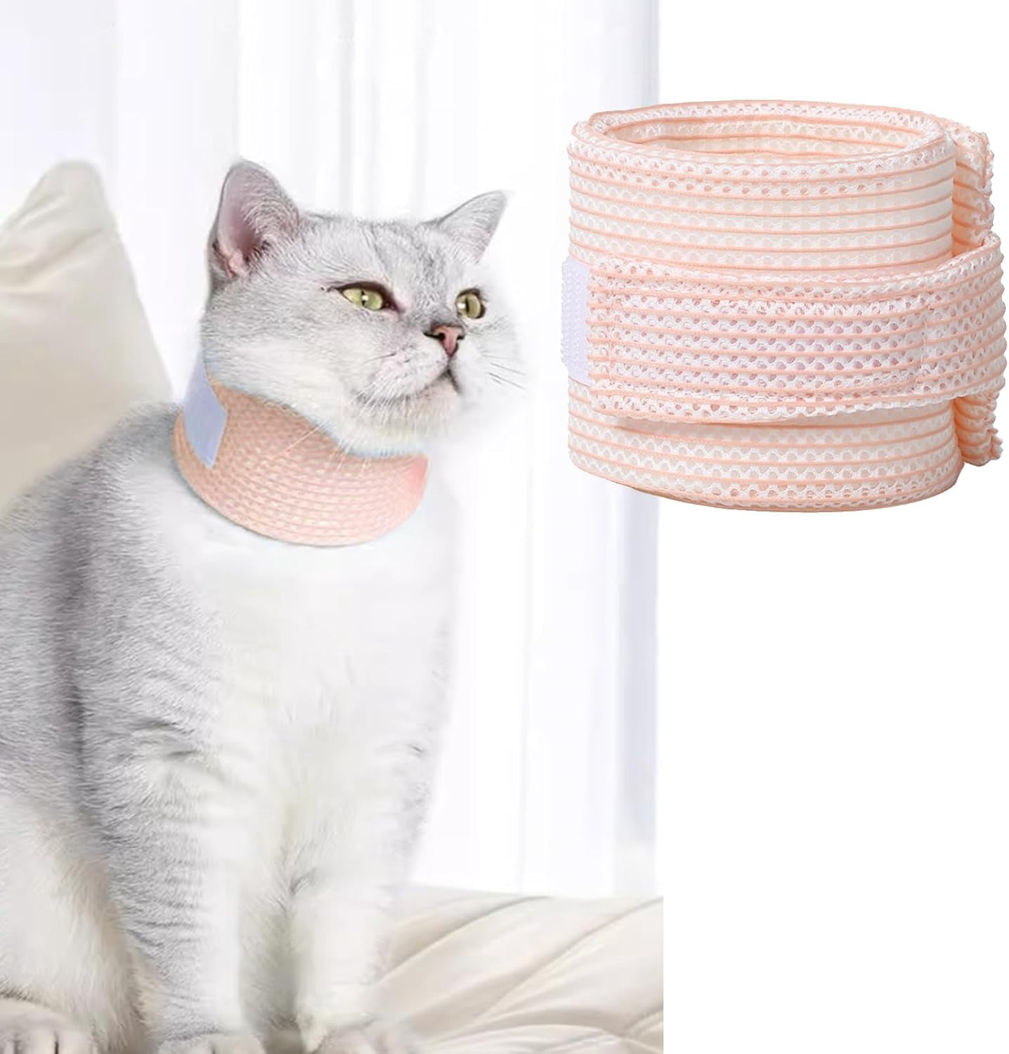 Cat Neck Brace Cover - Breathable & Adjustable Elizabethan Collar for ...
