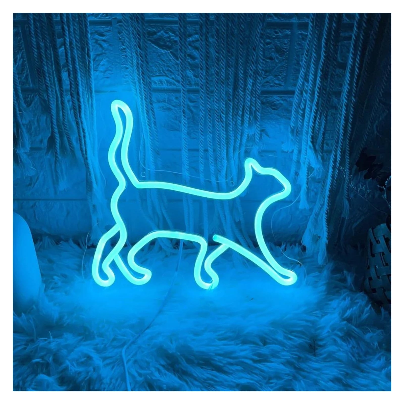 Cat Neon Sign USB Powered, Cat Pet Neon Lights Adjustable Brightness ...